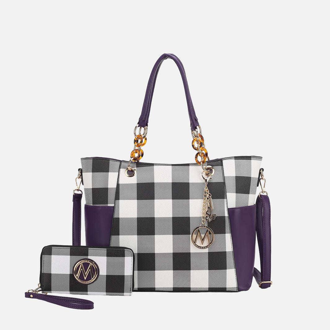 Shop Checkered Crossbody Designer Bags at MKF Collection