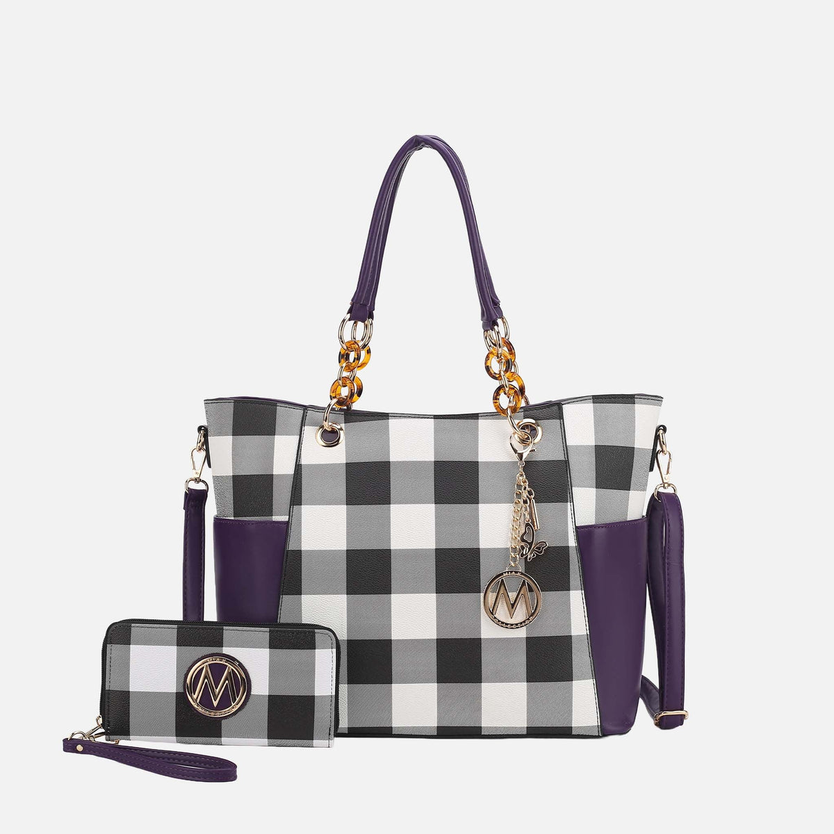 Shop Checkered Crossbody Designer Bags at MKF Collection